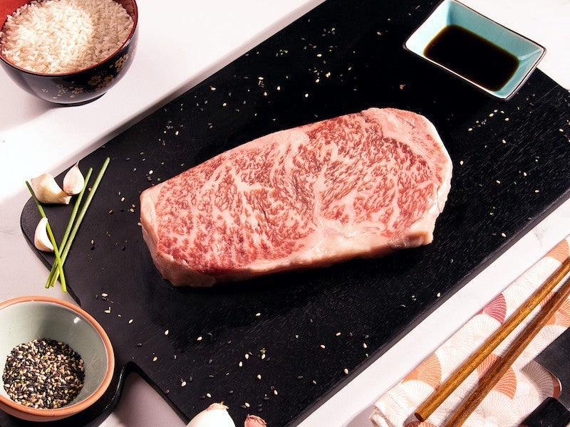 A5 Grade Kobe Wagyu Strip Steak | BMS 12 Japanese Kobe Beef | Holy ...