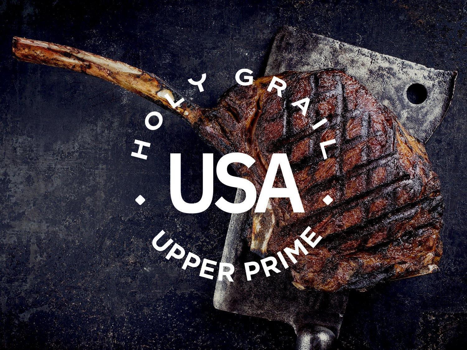 Upper Prime Black Angus Tomahawk Ribeye Steak ~ 32oz – Holy Grail Steak Co.